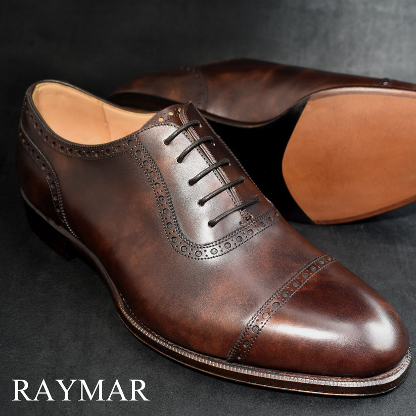 ビジネスシューズ 革靴 RAYMAR アデレード ダークブラウン Zonta Museum ハンドソーンウェルト 九分仕立て 23.5cm ...